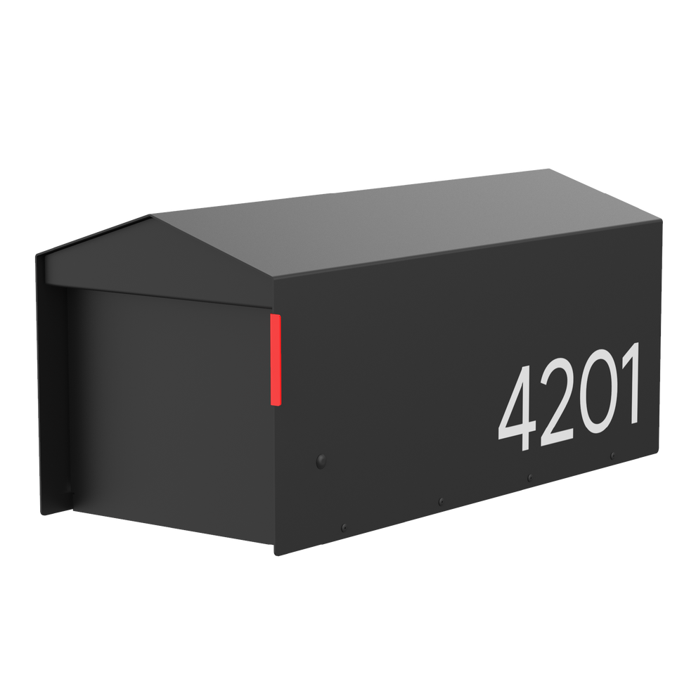 Modern Post Mounted Mailbox - Roof Top Style - Olio Home – Olio Home.